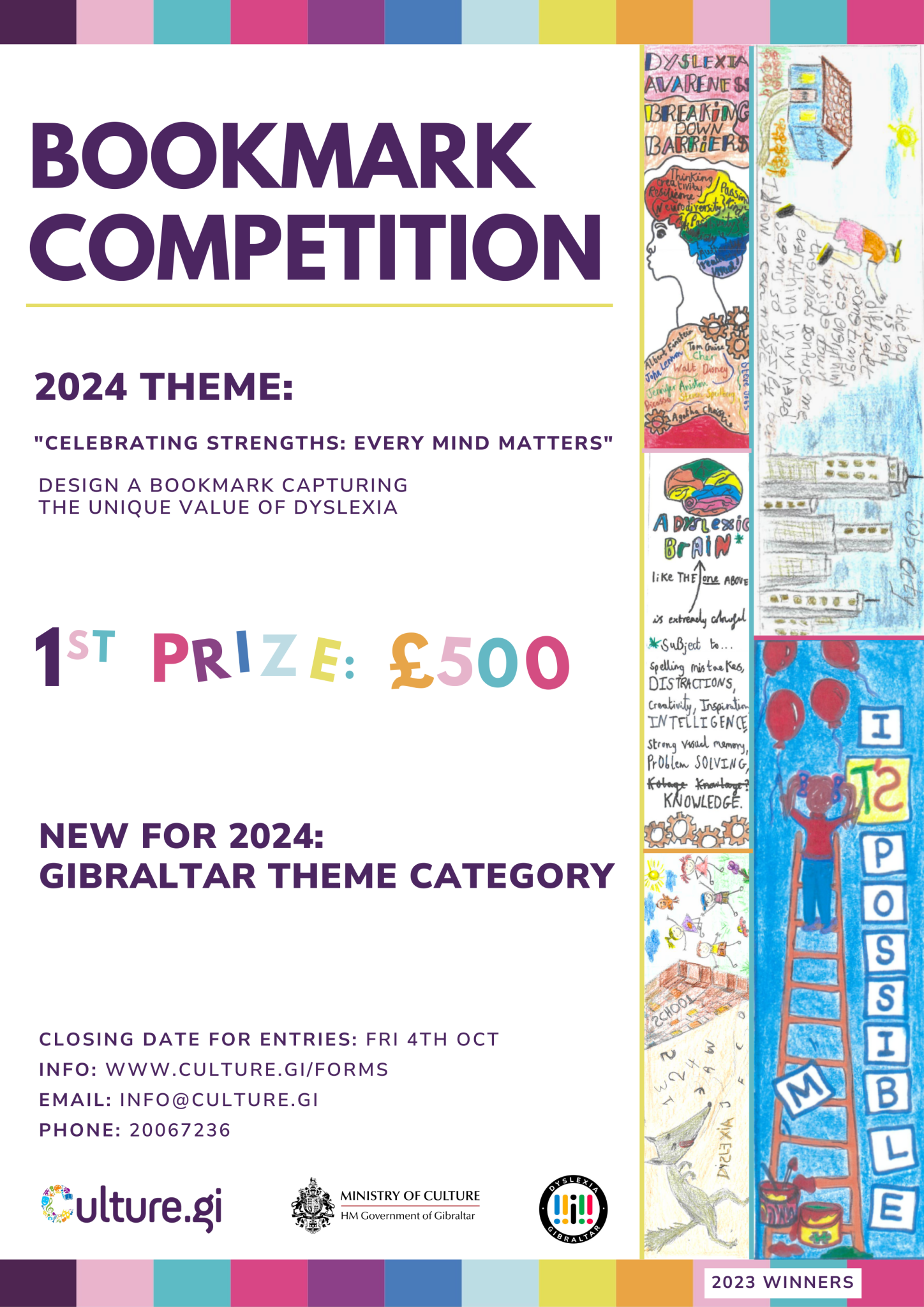 Bookmark Competition 2024 – Dyslexia